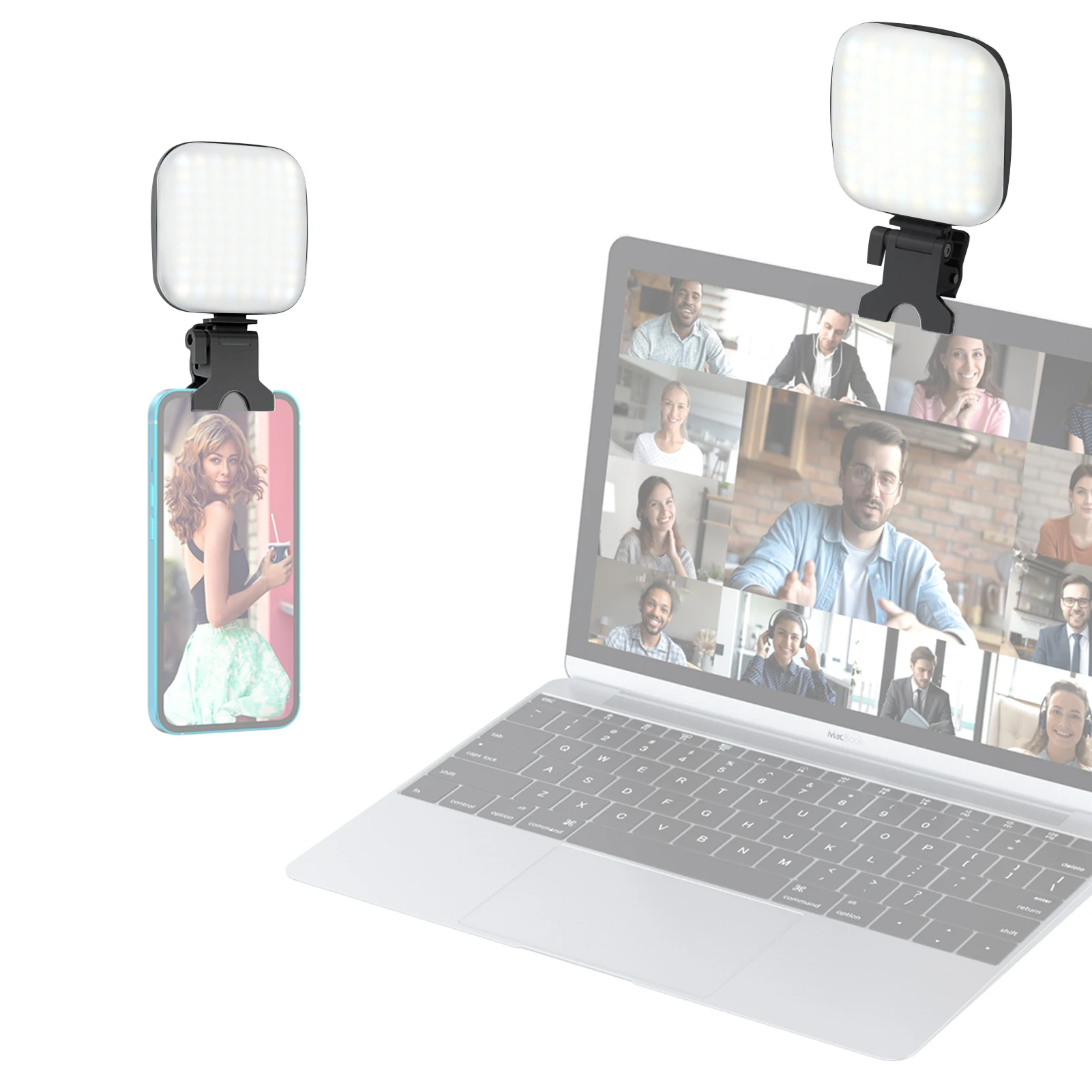 Clip-on-LED-Fill-Light-Phone-Selfie-Light-Video-Light-2500K-9000K ...