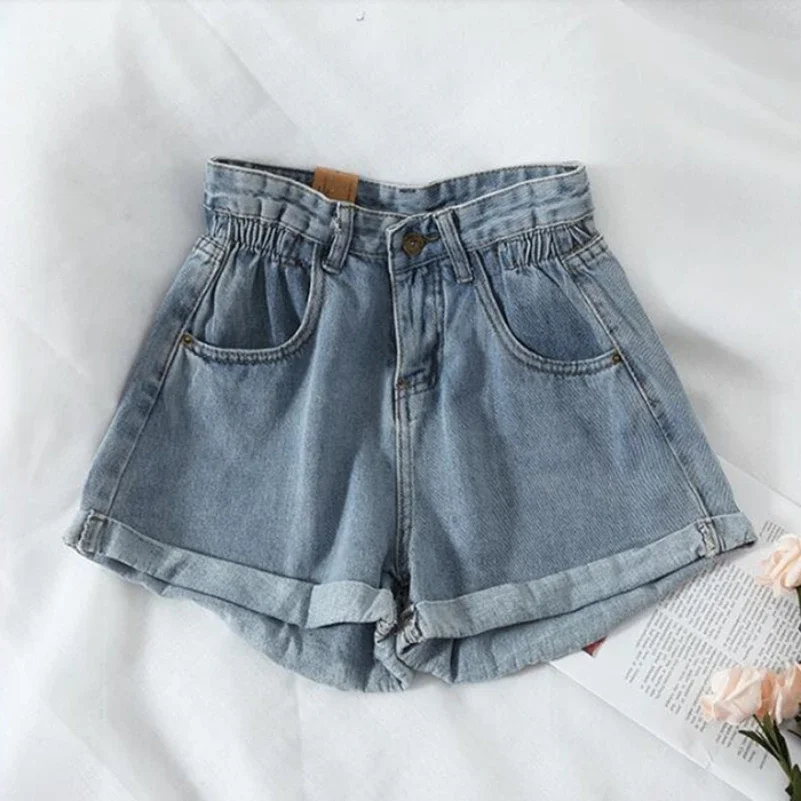 ZMZBCH Summer High Waist Denim Shorts Women Casual Loose Ladies Fashion ...
