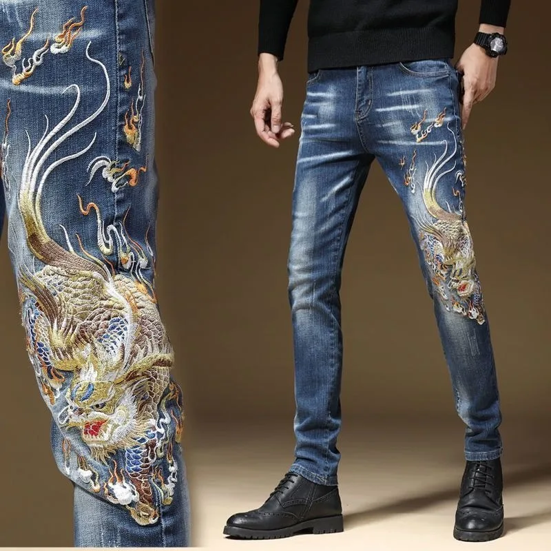 High-Quality-Men-s-Classic-Style-Stretch-Denim-Pants-Chinese-Element ...