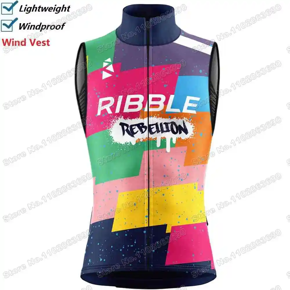 2024 Team Ribble Rebellion Cycling Vest Windproof Men Wind Vest Road ...