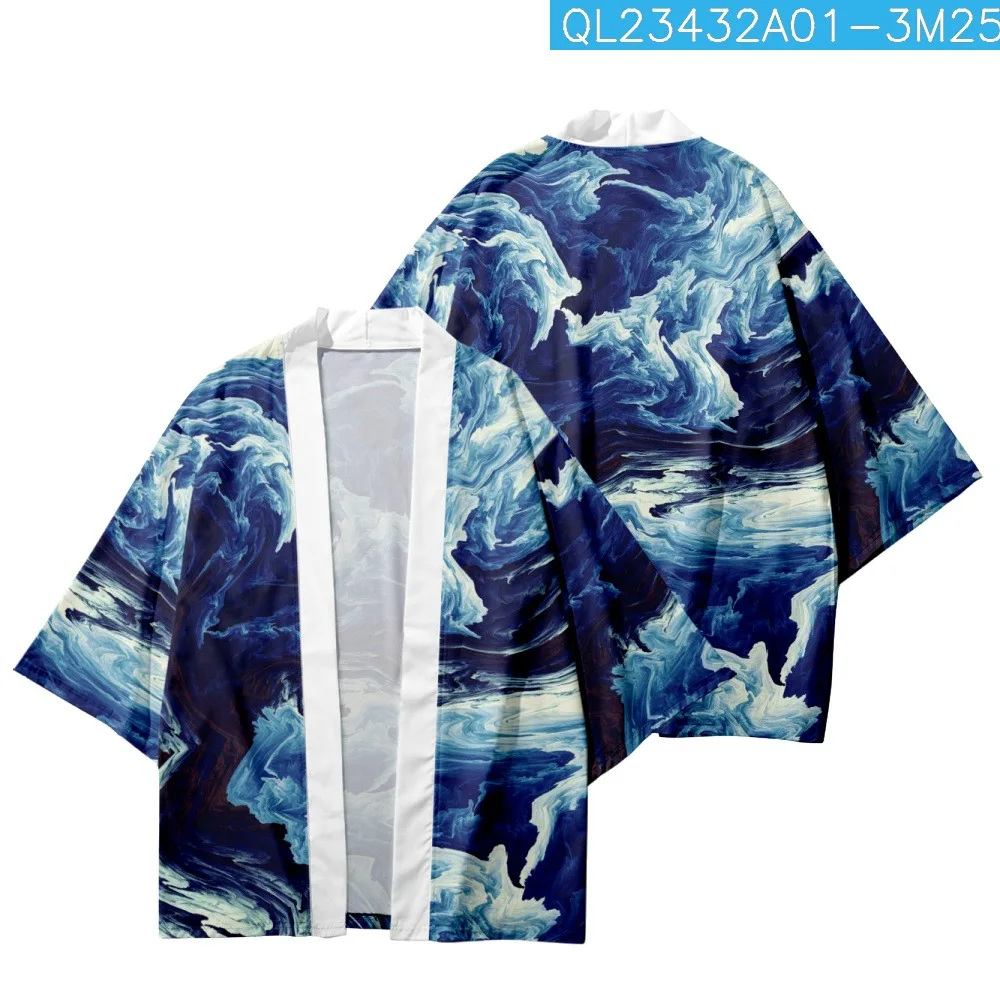 Splash-Ink-Printed-Japanese-Streetwear-Kimono-Cardigan-Beach-Shorts ...