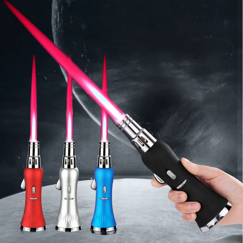 Rocket-Lightsaber-Style-Windproof-Inflatable-Lighter-Outdoor-Barbecue ...