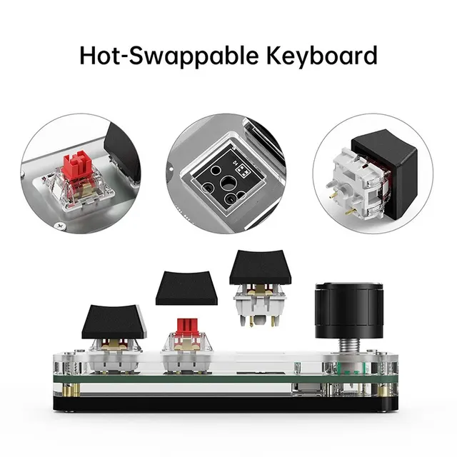 Macro Mechanical Keyboard RGB Mini Gaming Custom Programming Knob ...