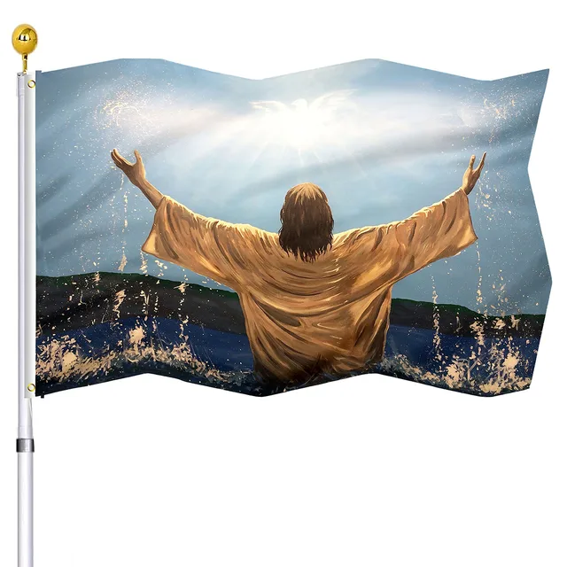 Jesus Christ Religion Faith Flag Garden Flags for House Indoor Party ...