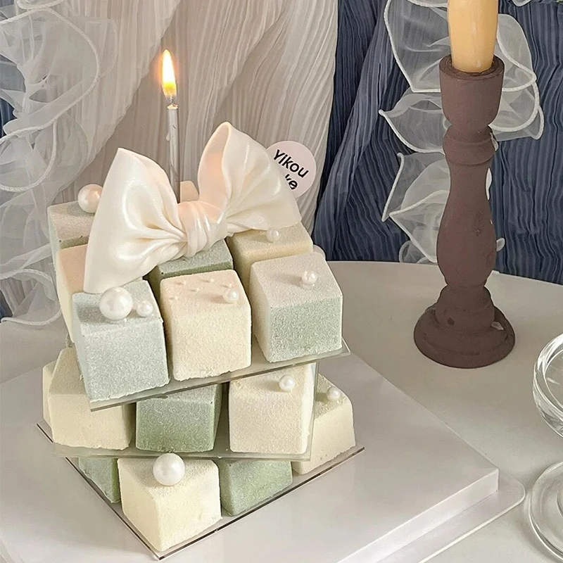 360-Rotating-3-Layer-Acrylic-Cake-Stands-Clear-Cake-Dessert-Support ...