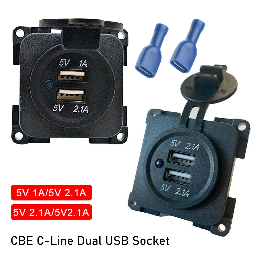 12V-CBE-C-Line-Dual-Double-USB-Socket-Module-Charger-Campervan-Caravan ...