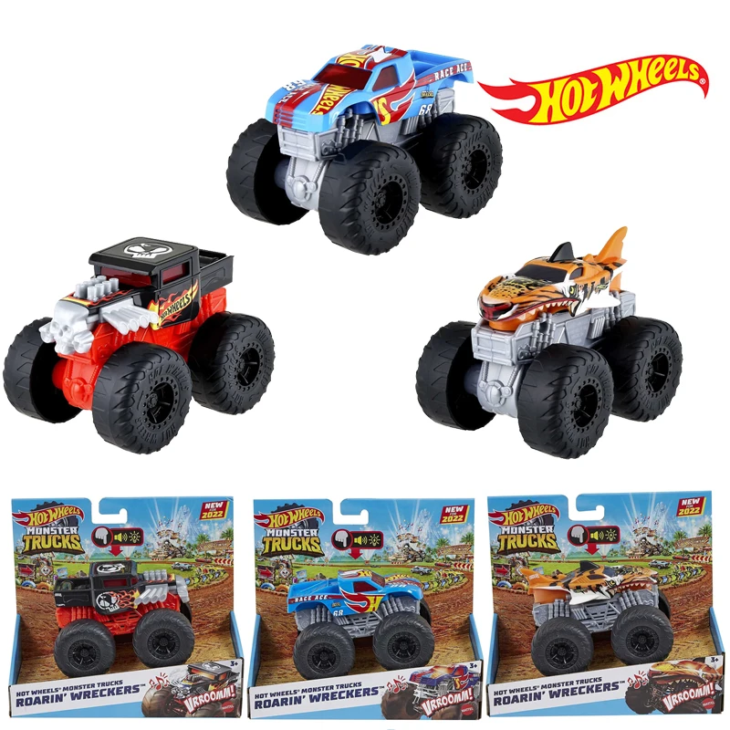 Hot Wheels Hdx60 Monster Roarin Wreckers Race Ace Truck Tiger Shark ...