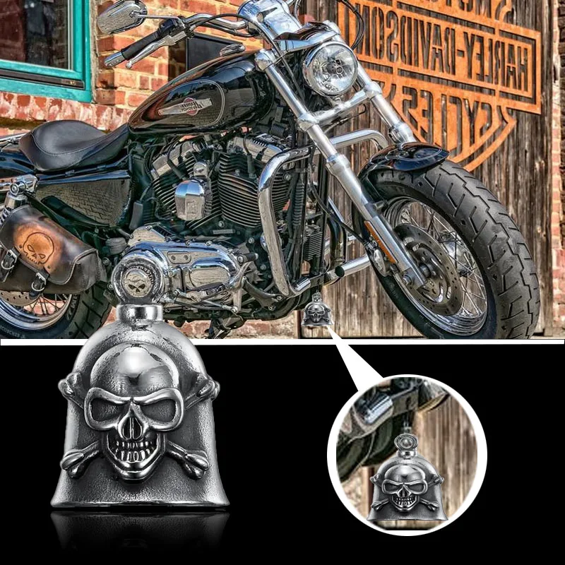 Gothic-Skull-Bell-Pendant-Pirate-Ghost-Head-Motorcycle-Bell-Necklace ...
