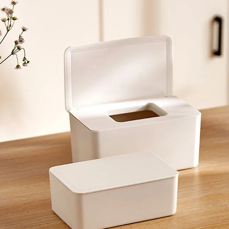 Dustproof-Wet-Wipes-Storage-Box-with-Lid-Home-Desktop-Tissue-Storage ...