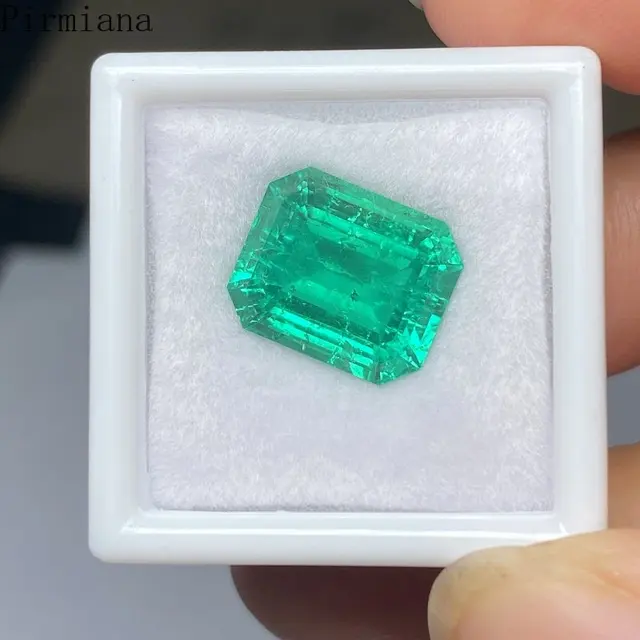 Pirmiana Hand Made Lab Grown Emeralds Columbia Color Emerald Cut Loose ...