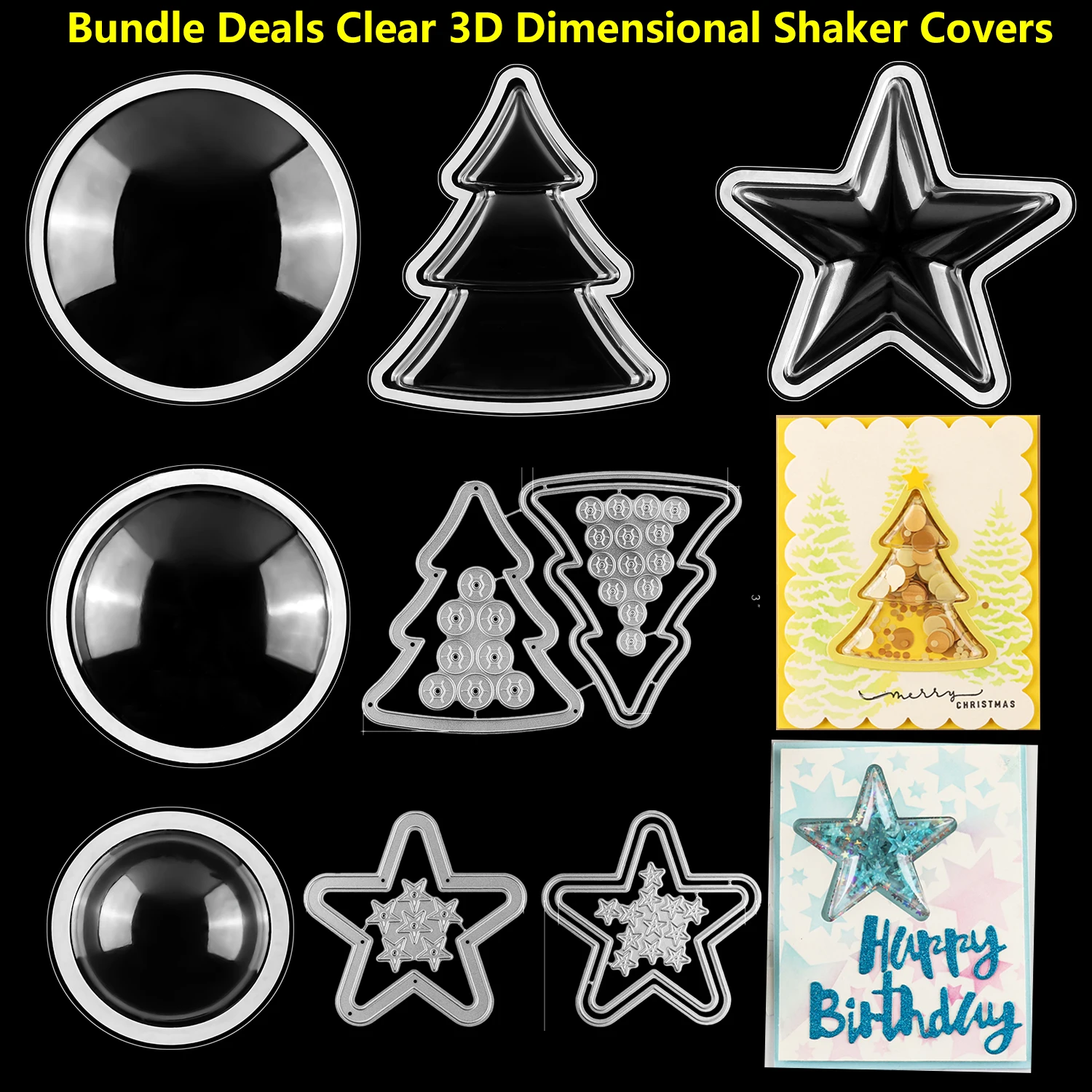 51-155pcs-3D-Dimensional-Shaker-Domes-For-Adding-Dimensions-to-Shaker ...