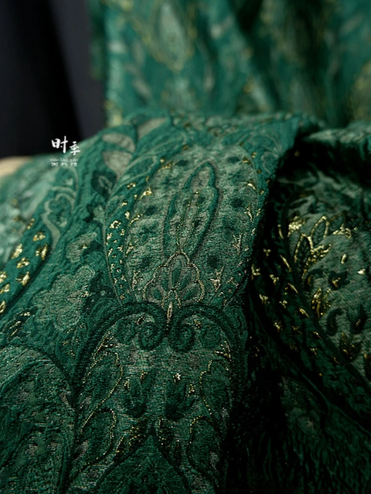 Bright-Silk-blend-Jacquard-Fabric-Polyester-Material-Vintage-Texture ...