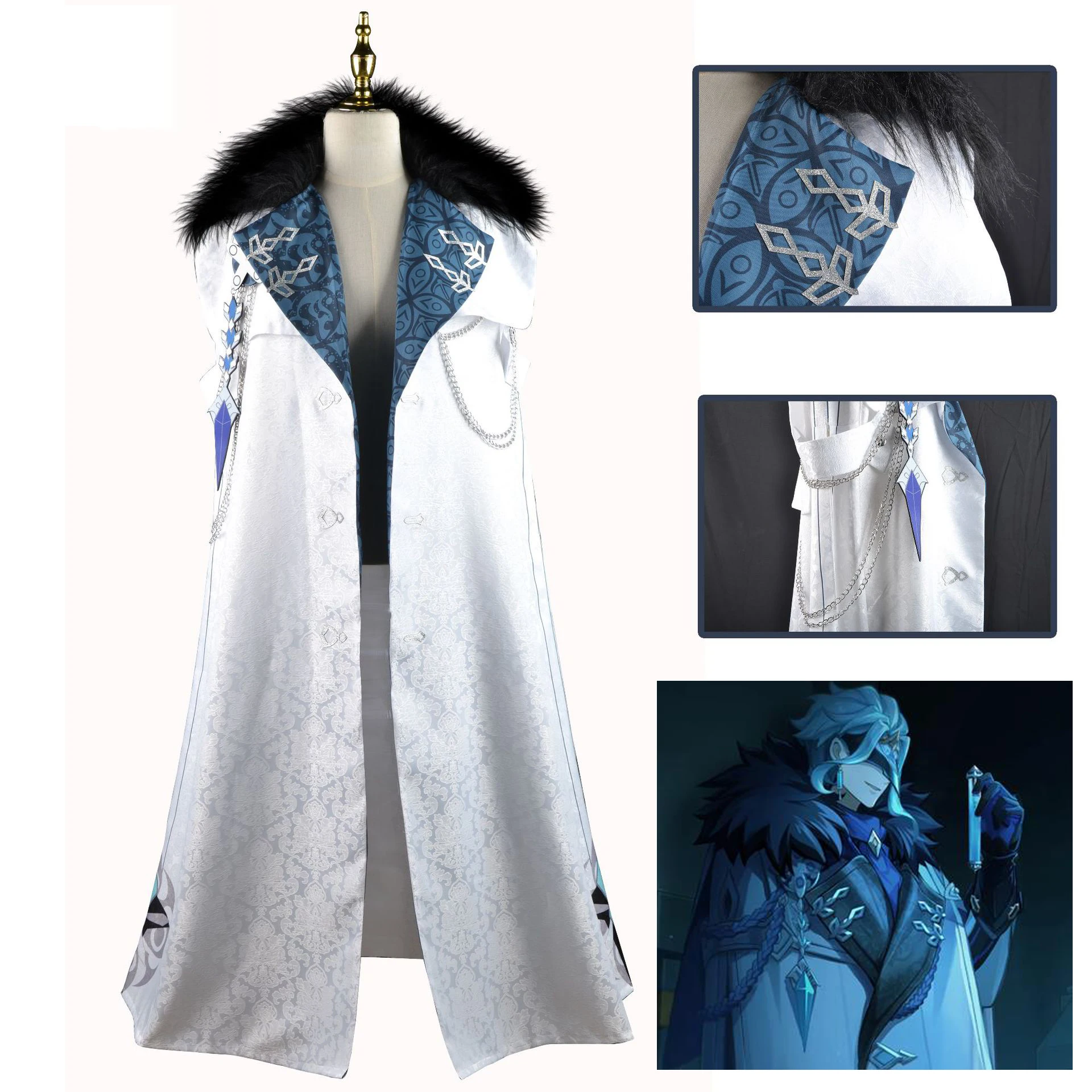 Halloween Clothes Uniform Harbinger | Cosplay Genshin Impact Tartaglia ...