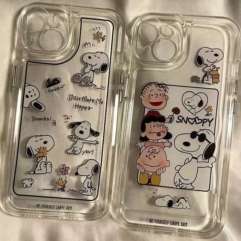 MINISO-Snoopys-Cute-Cartoon-Phone-Case-For-iPhone-15-14-13-12-Mini-11 ...