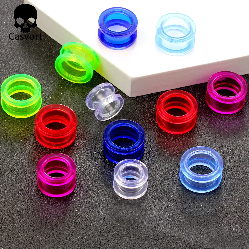 Casvort-2pcs-Stylish-Acrylic-Ear-Gauges-Plugs-Tunnels-Expander-Piercing ...