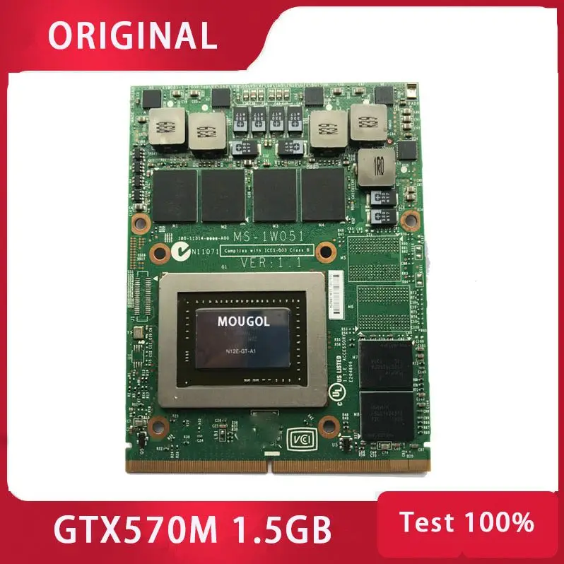 GTX 570M GTX570M 용 GT60 GT70 GT683 GT680 GX680 GT780 GX780 MS 1W051 ...