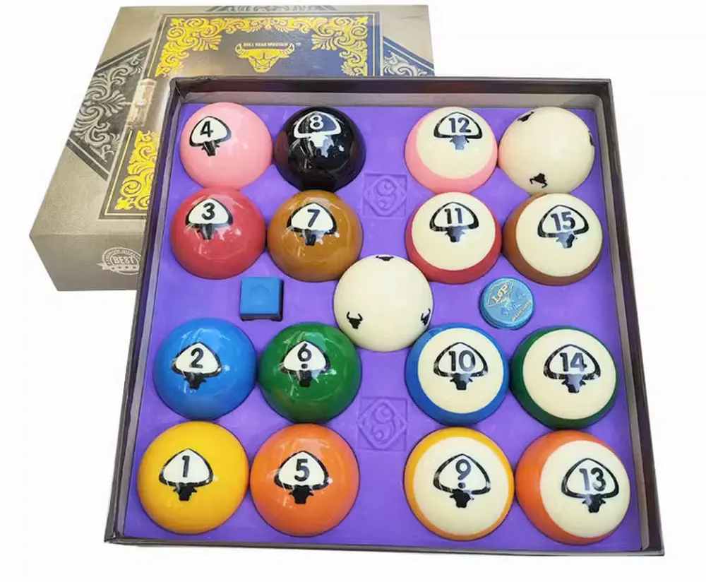 Best Bull Art Design Phenolic Resin Billiards Pool 17 Balls 2-1/4" Set ...