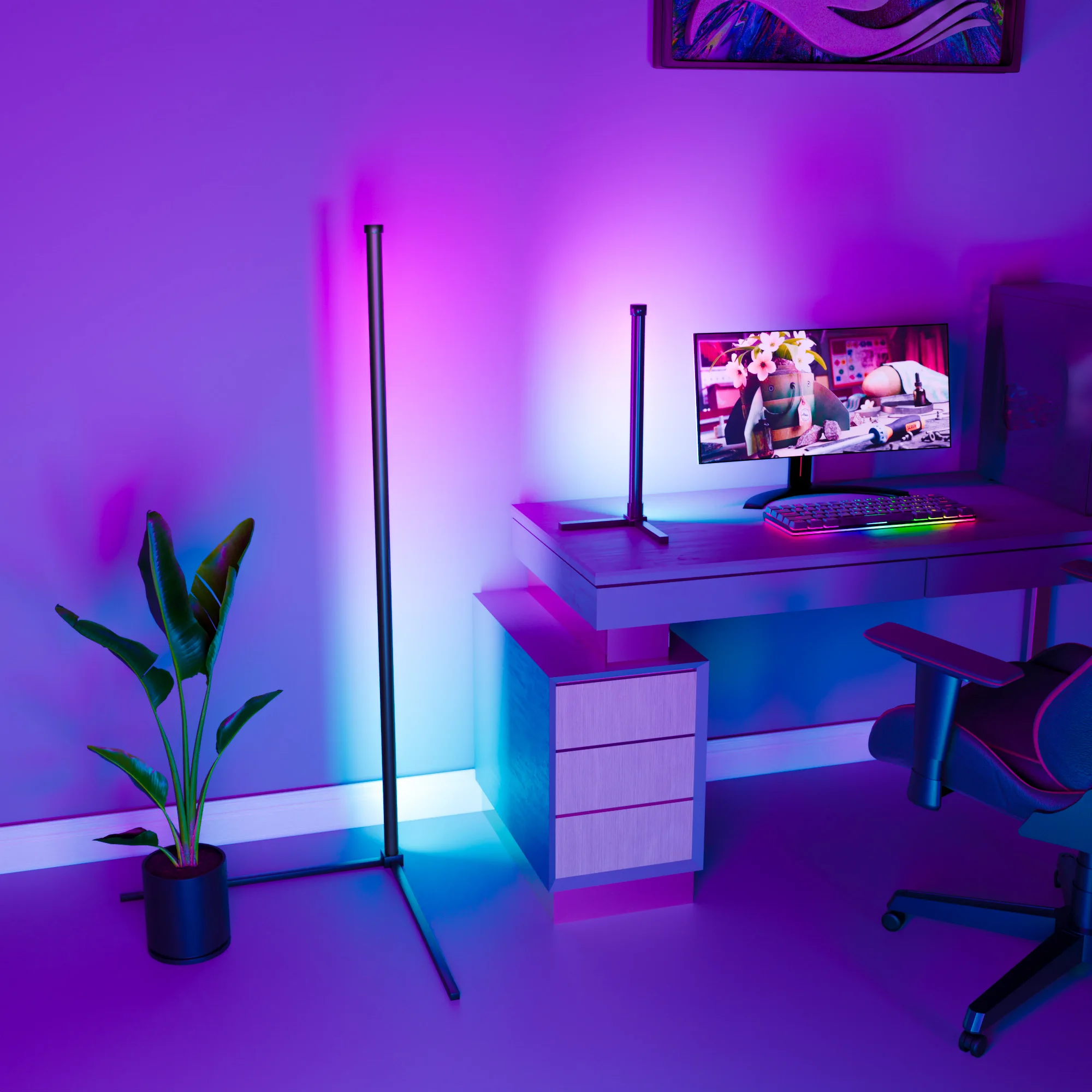 Corner-Floor-Lamp-Smart-RGB-IC-LED-Corner-Lamp-with-App-and-Remote ...