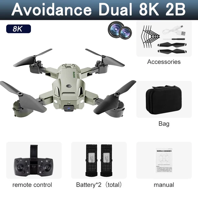 5G 8K HD Drone Professional Dual Camera Wifi GPS FPV Avoidance Fold ...