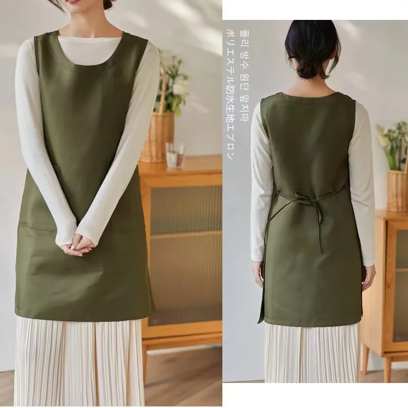 Korean-and-Japanese-polyester-beautiful-waterproof-apron-Kitchen ...