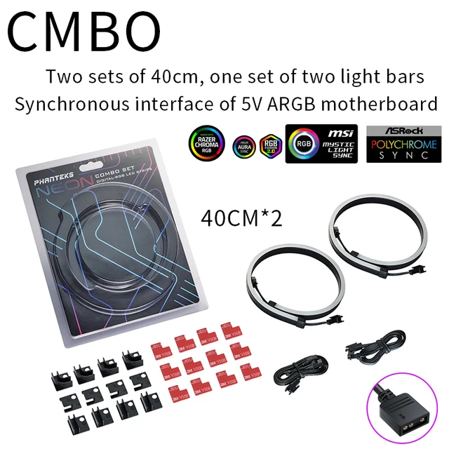 PHANTEKS M1 M5 Light Strip for PC Case Chassis ARGB Neon Computer Case ...