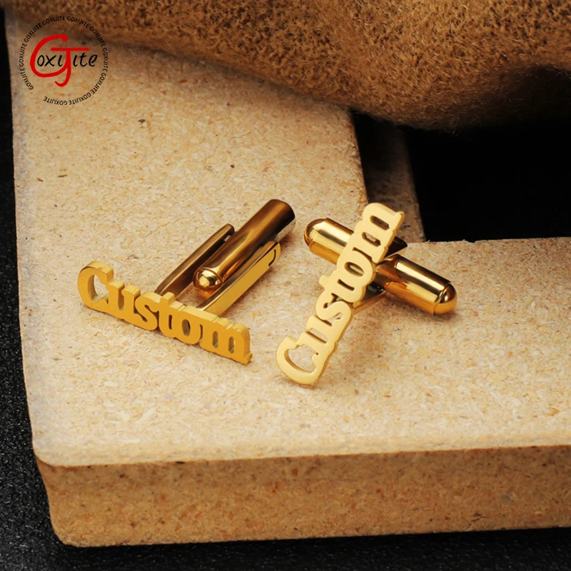Goxijite-Custom-Name-Cufflinks-Buttons-Personalized-Nameplate-Shirt ...