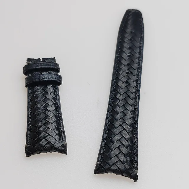 20mm 22mm High Quality Cowhide Woven Watch Band for IWC Strap ...