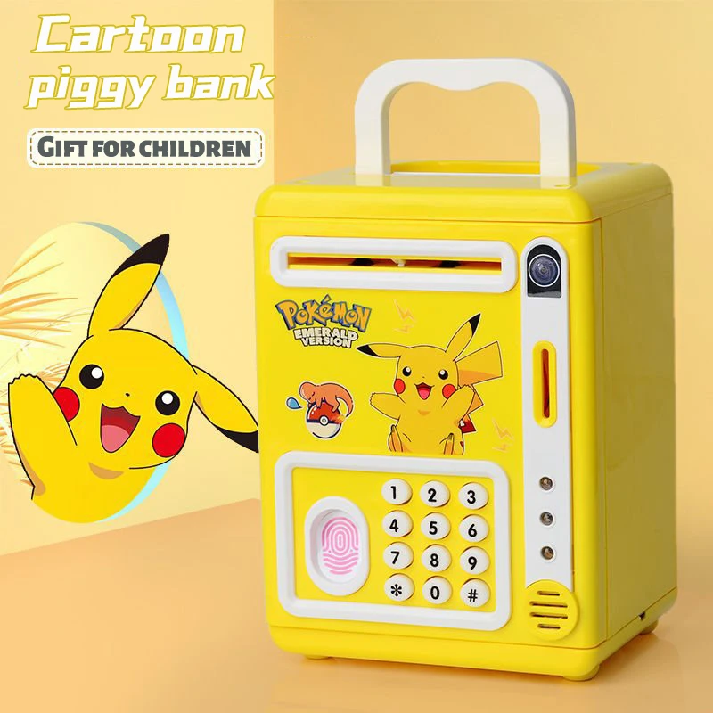Anime Pikachu Electronic Piggy Bank Safe Box Action Figure Pokemon ...