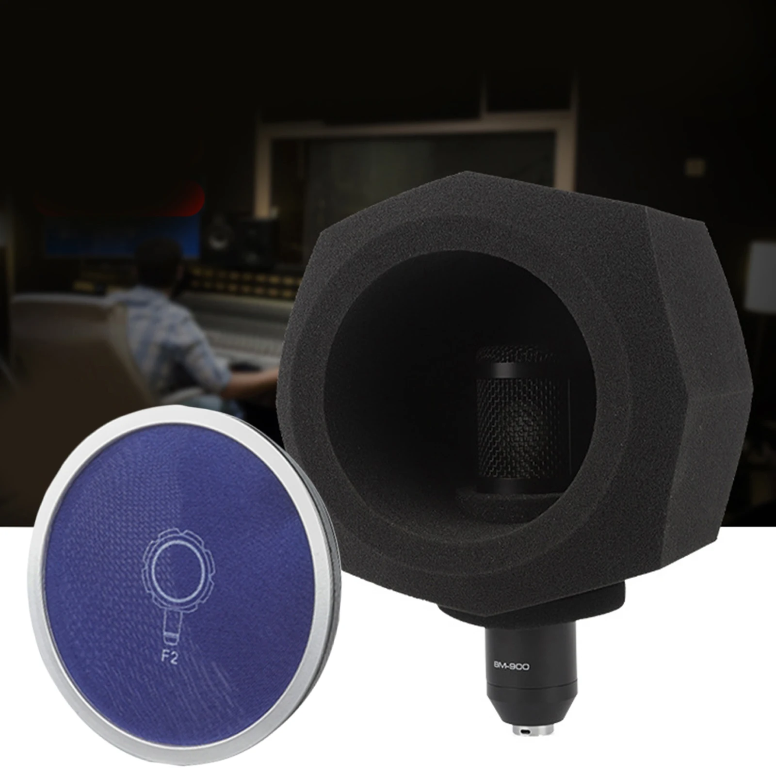 F2-Mic-Sheild-Microphone-Foam-Balls-Acoustic-Filter-Microphone ...