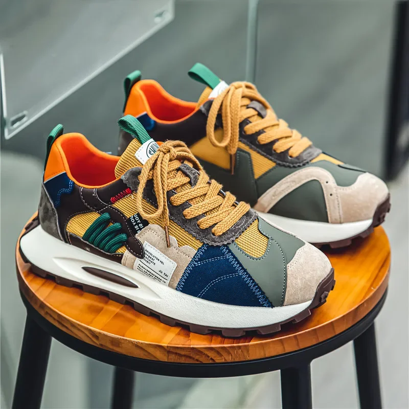 Men's Chunky Sneakers Fashion Designer Casual Shoe Platform Trainers ...