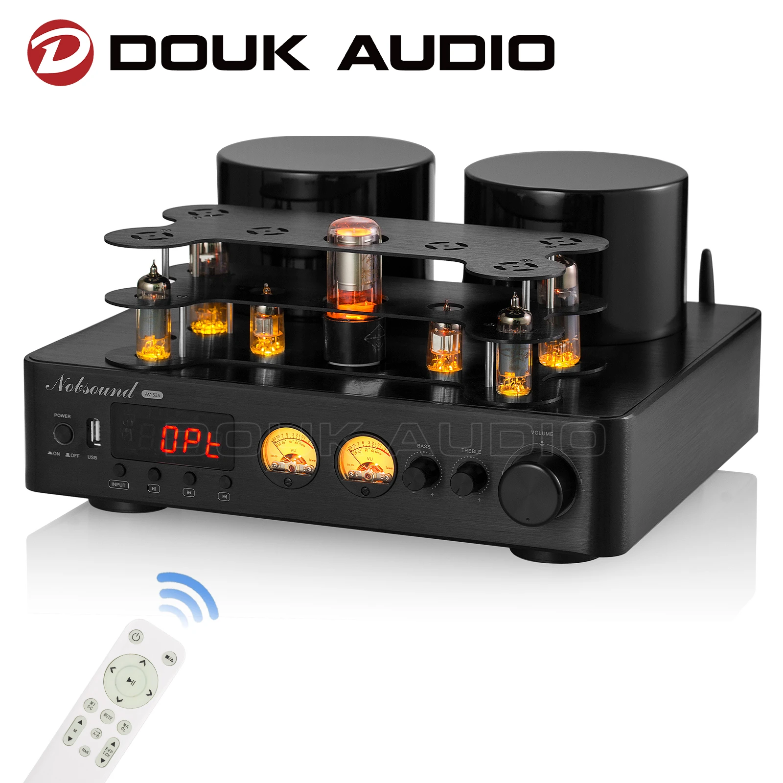 Douk Audio Hifi Valve Tube Amplifier Bluetooth 5.0 Stereo Receiver Coax ...