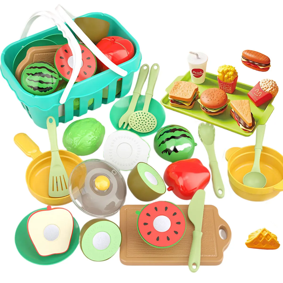 Cutting-Play-Food-Toy-for-Kids-Kitchen-Pretend-Fruit-Vegetables ...