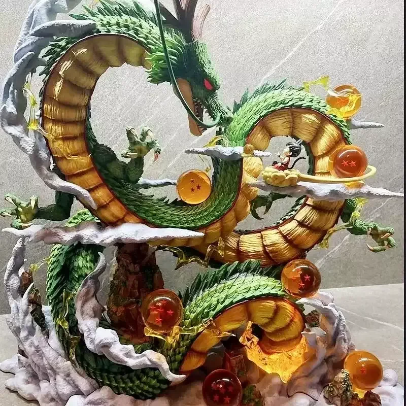 53cm Dragon Ball Anime Figure Shenron Figures Goku And Shenron Figurine ...