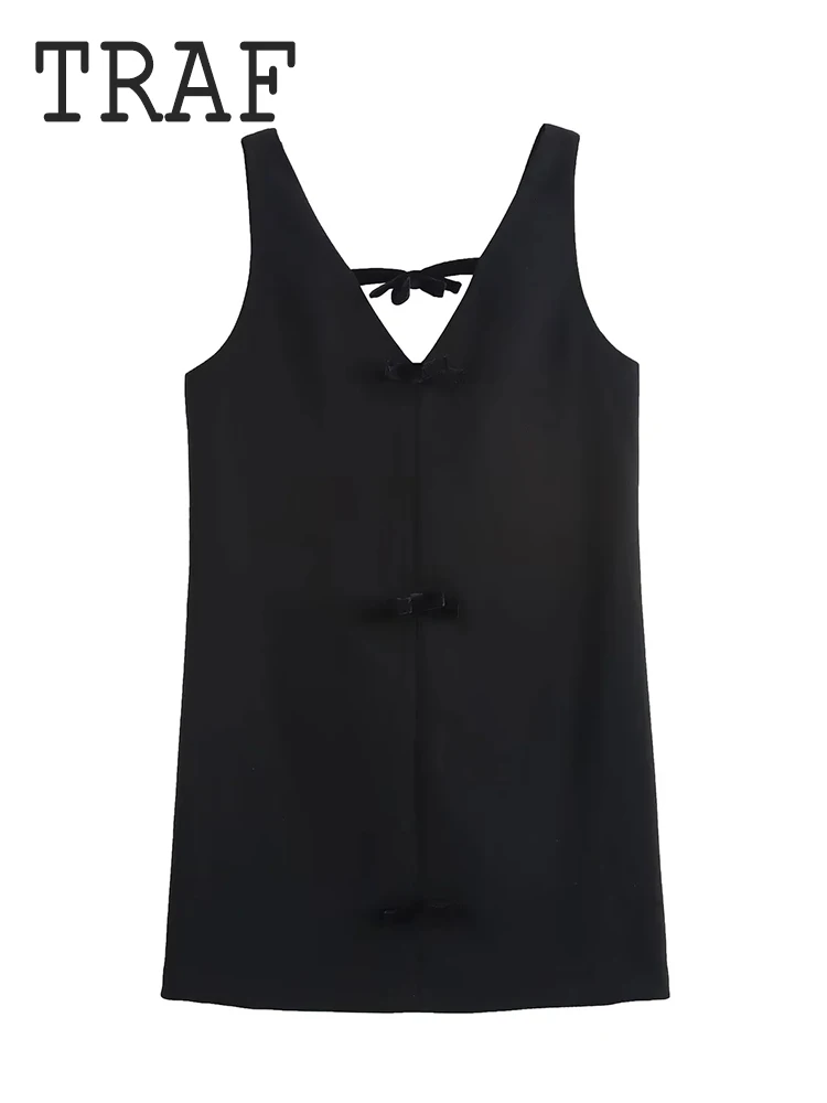 TRAF-Vestidos-cortos-rectos-negros-para-mujer-minivestidos-elegantes-de ...