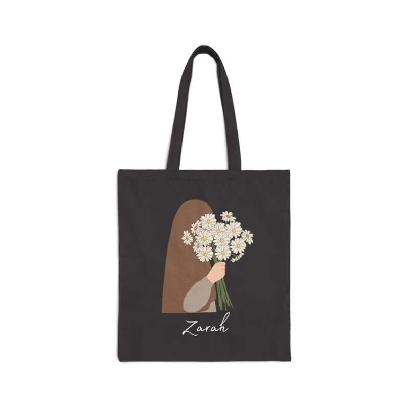 Personalized Muslin Tote Bag Muslimah Personalized Hijabi Bag Muslim ...