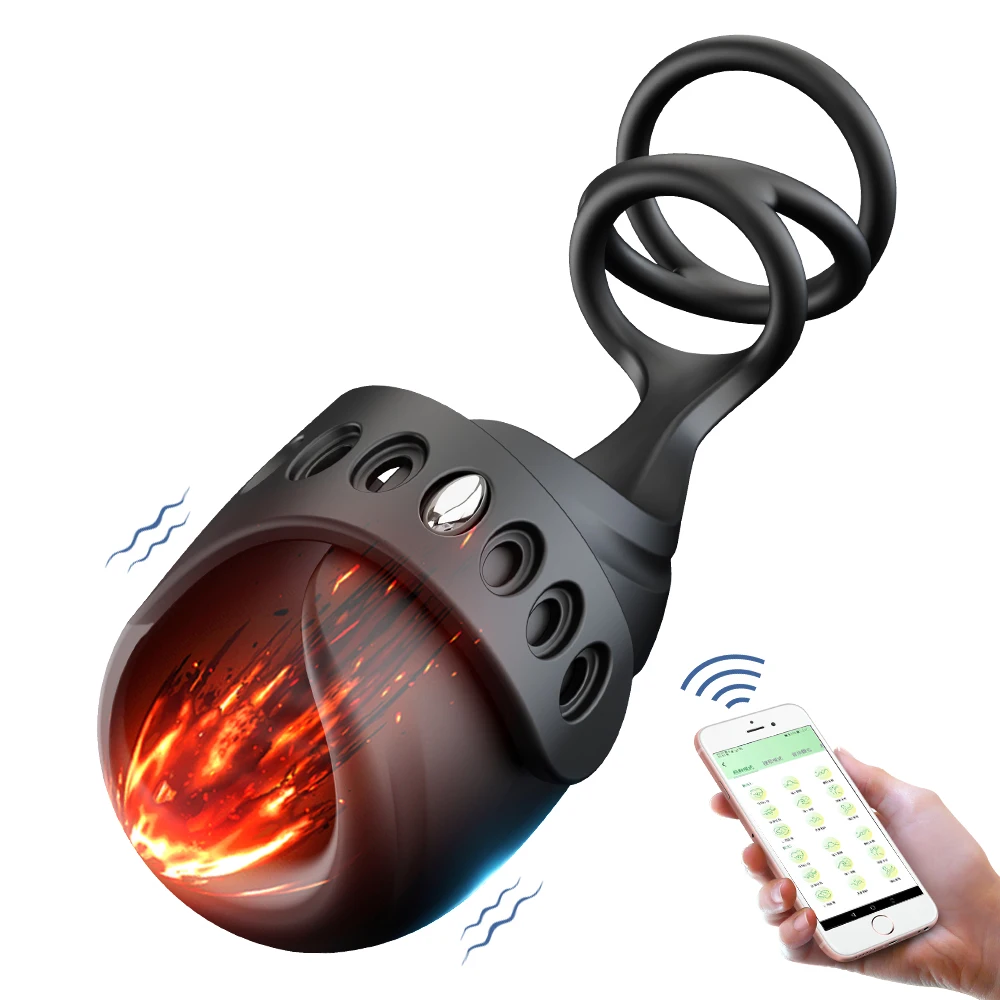Bluetooth Penis Vibrator for Men Penis Delay Trainer Sex Machine Glans ...