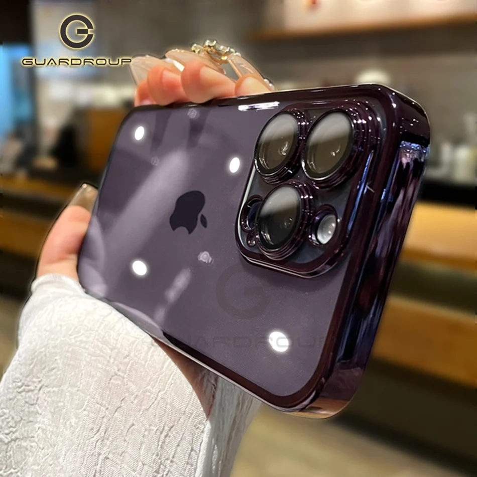Luxury-Plating-Transparent-Case-For-iPhone-11-12-13-14-15-Pro-Max-Mini ...