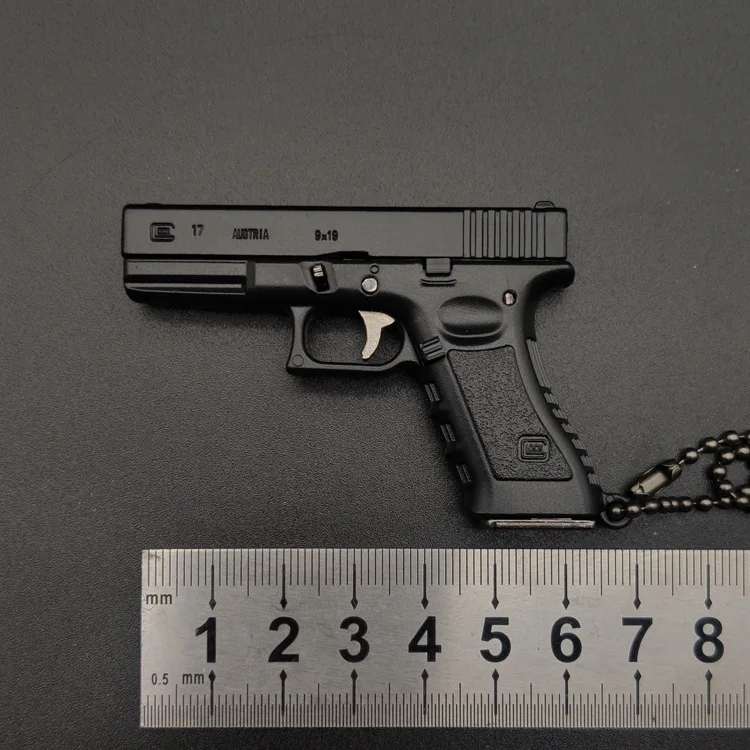 1PCS Mini Metal Desert Eagle Glock G17 Keychain Free Assembly Anti ...