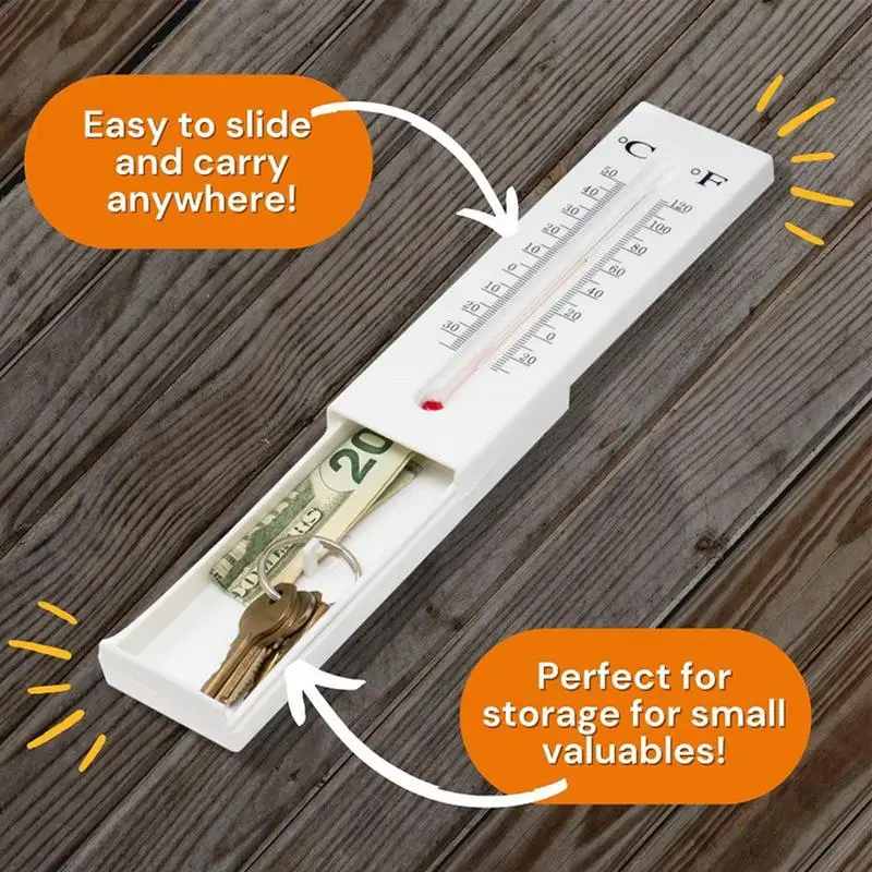 Hide-A-Key-Outdoor-Wall-mounted-Secret-Safe-Safe-Stash-Thermometer-With ...