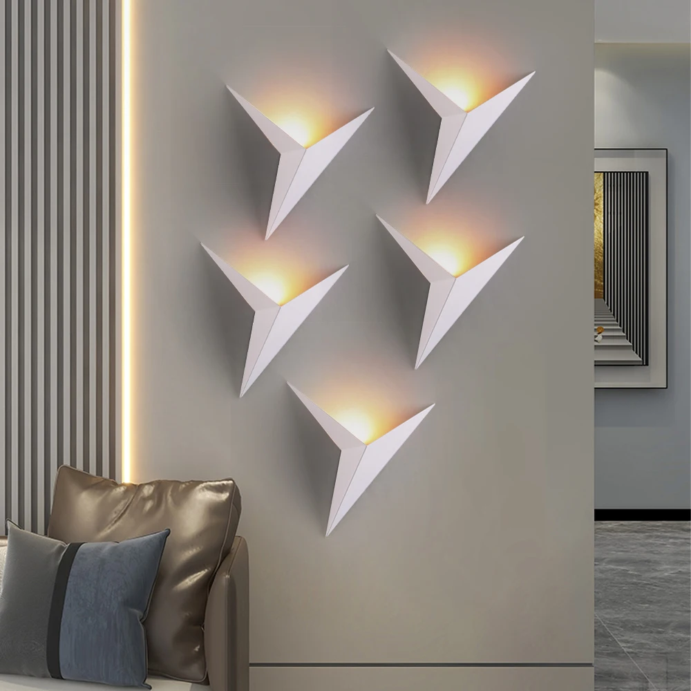 Modern-Minimalist-Triangle-Shape-LED-Wall-Lamps-Nordic-Style-Indoor ...