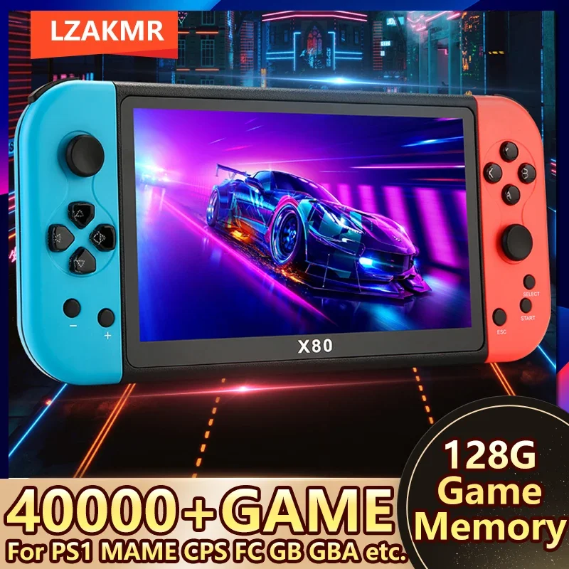 LZAKMR-Handheld-Game-Player-X80-Retro-Console-40000-Games-128G-Memory ...