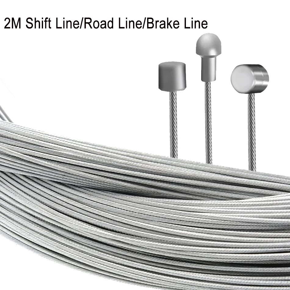2pcs-MTB-Bicycle-Brake-Shifter-Line-2-meter-Bike-Road-Brake-Inner-Wire ...