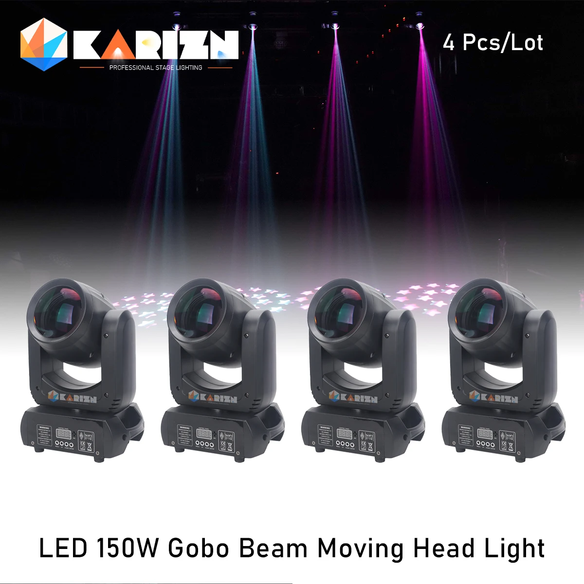 No-Duty-4Pcs-NEW-LED-Moving-Head-Light-150W-Beam-Spot-18-Rotating ...