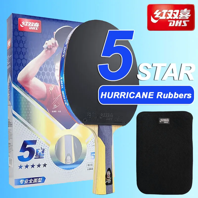 DHS 5 Star Table Tennis Racket H5002 H5006 Both Side Hurricane 3 ...