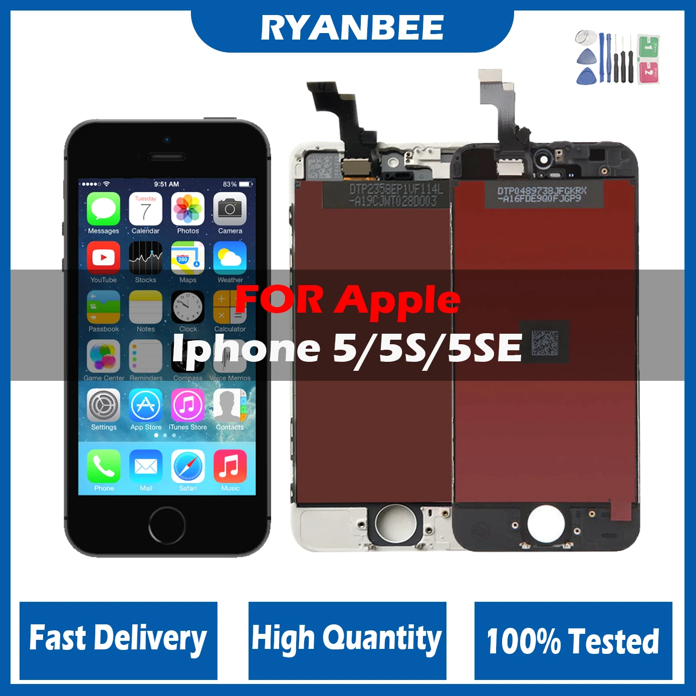 100% Tested Aaa+++lcd Display For Iphone 5 5c 5s Touch Screen ...