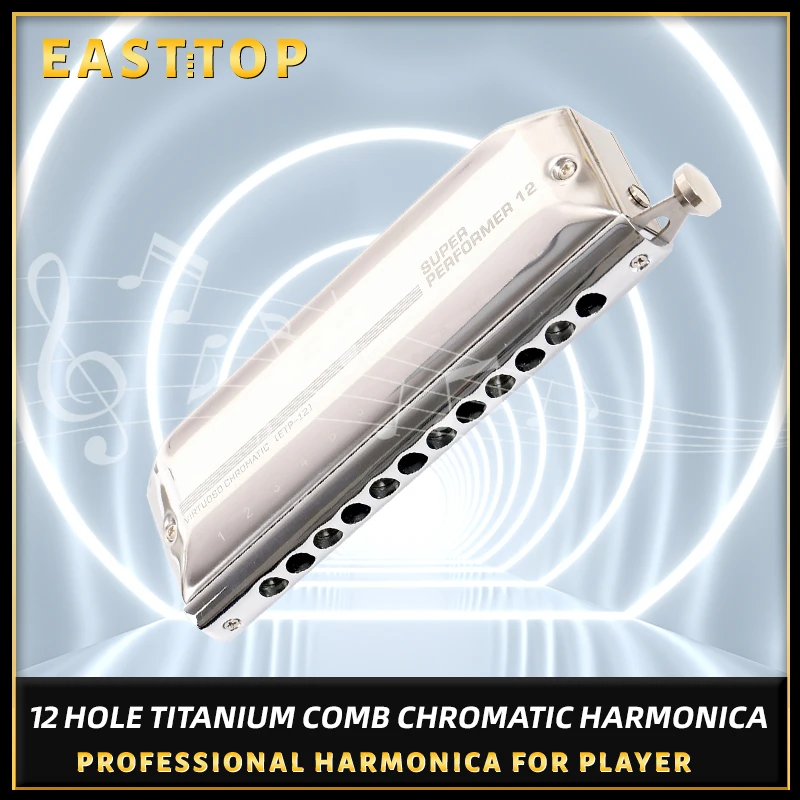 East-top-new-chromatic-titanium-comb-harmonica-ETP-12-12hole-48tone ...