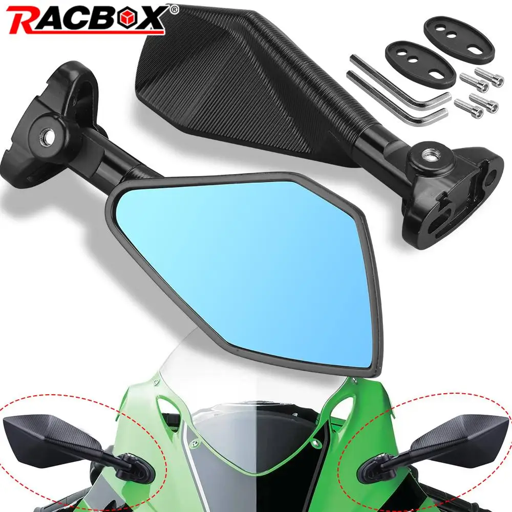 360-Adjustable-Motorcycle-Aluminum-Rearview-Mirrors-for-Yamaha-Honda ...