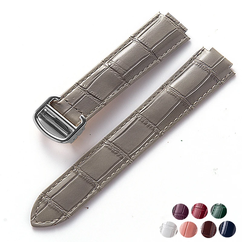 Genuine-leather-strap-replacement-Cartier-blue-balloon-convex-interface ...