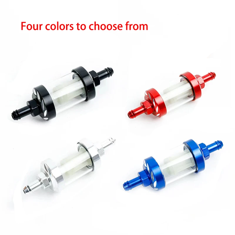 8mm-Motorcycle-Scooter-Off-road-Vehicle-Glass-Gas-Fuel-Filter-Aluminum ...