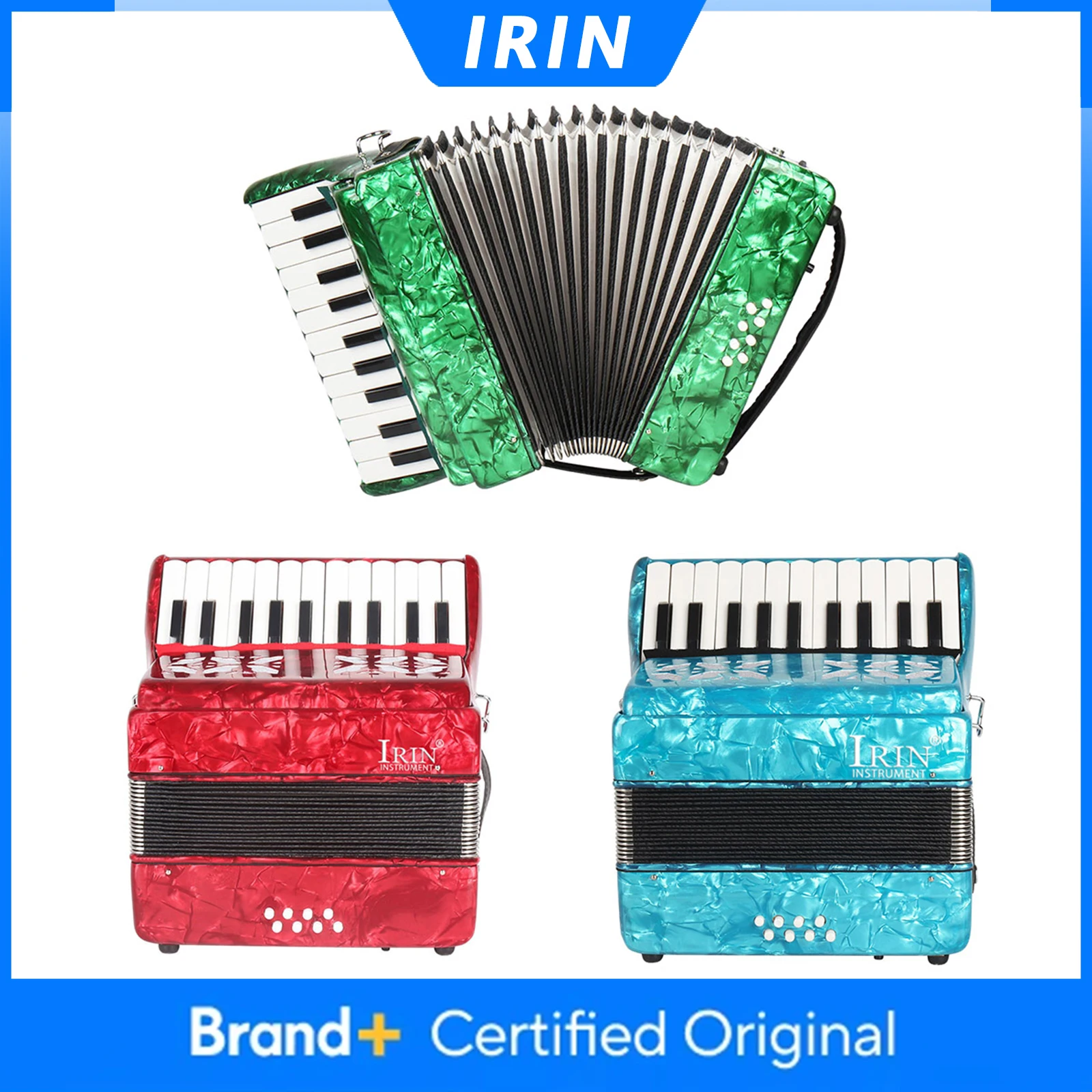 IRIN 22 Keys 8 Bass Accordion Celluloid Accordion With Storage Bag ...